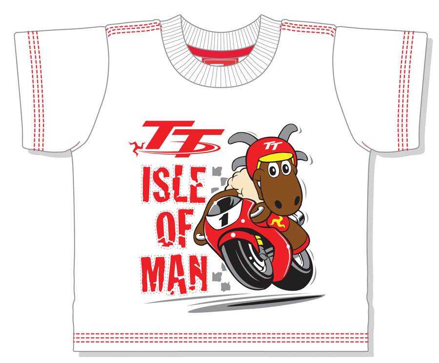 TT 2013 Bike Mascot Baby T Shirt White : Isle of Man TT Shop