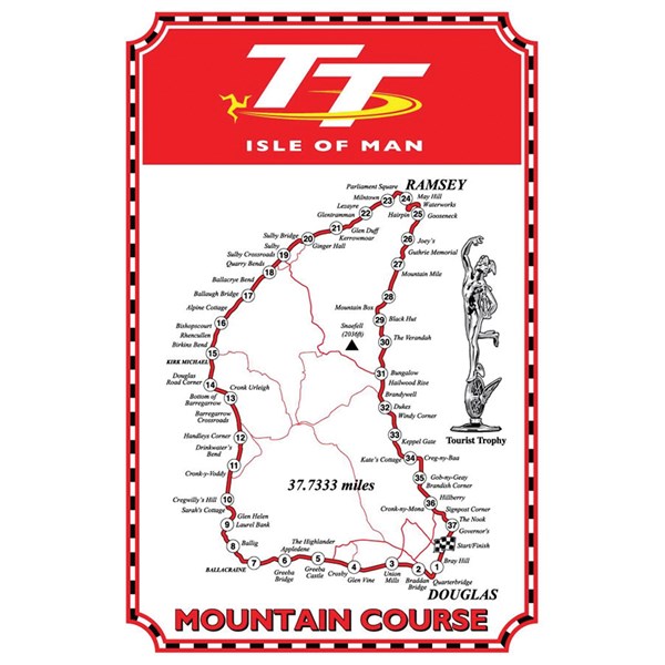 TT Map Tea Towel : Isle of Man TT Shop