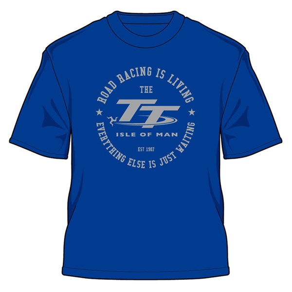 TT Racing Is Living T-Shirt Royal Blue : Isle of Man TT Shop