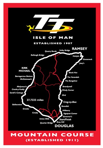 TT Sticker Mountain Course : Isle of Man TT Shop