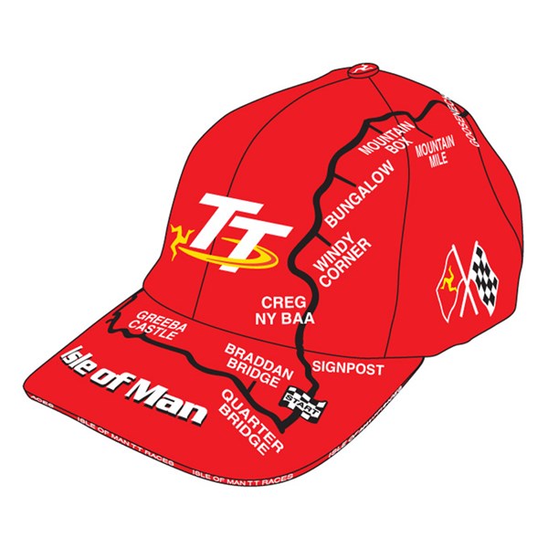 TT Childs Red Map Cap : Isle of Man TT Shop