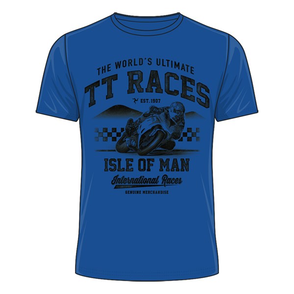 The World's Ultimate TT Races T-Shirt Royal Blue : Isle of Man TT Shop