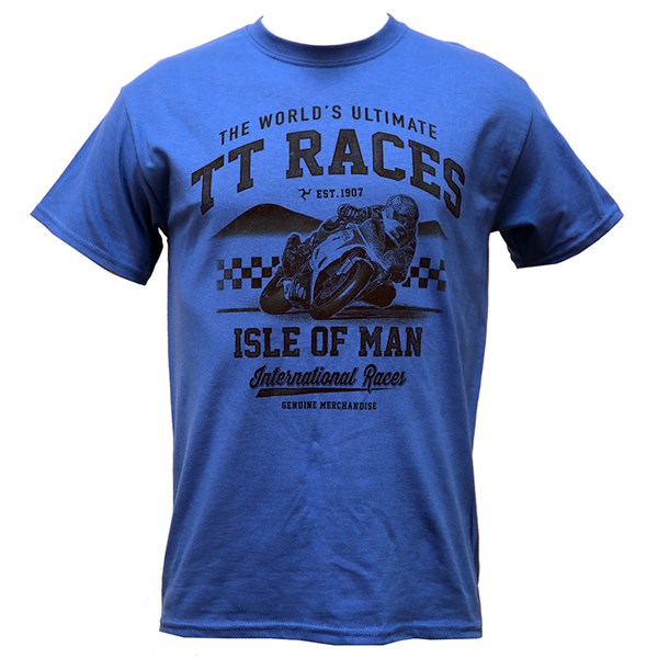 The Worlds Ultimate TT Races Est 1907 T- Shirt Royal Blue : Isle of Man ...