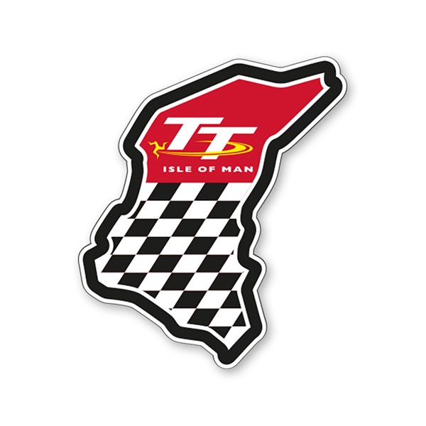 TT Course Chequered with Logo Sticker : Isle of Man TT Shop