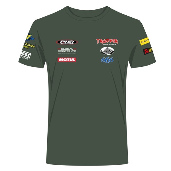 Peter Hickman Trooper T-shirt Khaki : Isle of Man TT Shop