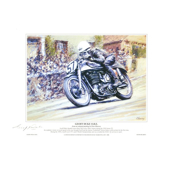 Geoff Duke TT Legend A4 Signed Print : Isle of Man TT Shop