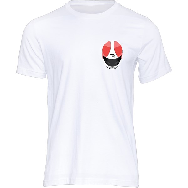 Tony Rutter Helmet T-shirt White : Isle of Man TT Shop