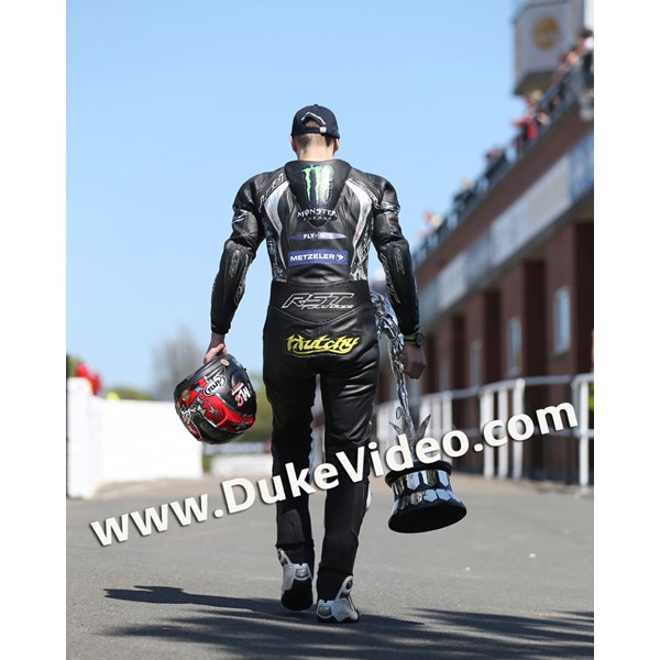 Ian Hutchinson with winners trophy TT 2015 : Isle of Man TT Shop