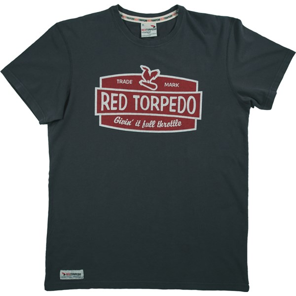 Primo Retro Red Torpedo T-Shirt Graphite : Isle of Man TT Shop