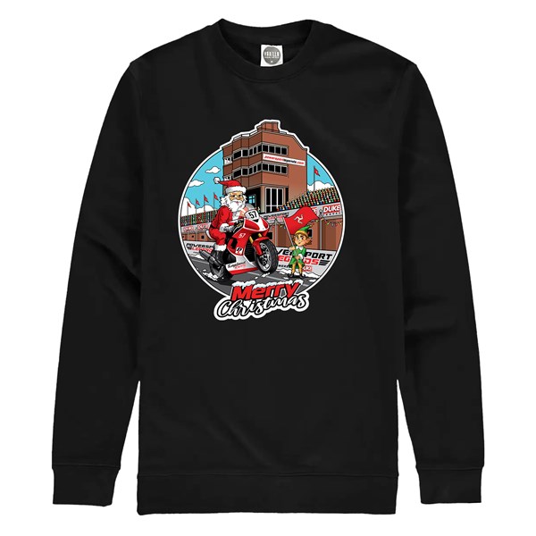 IOM Road Racing Christmas Sweatshirt Black : Isle of Man TT Shop